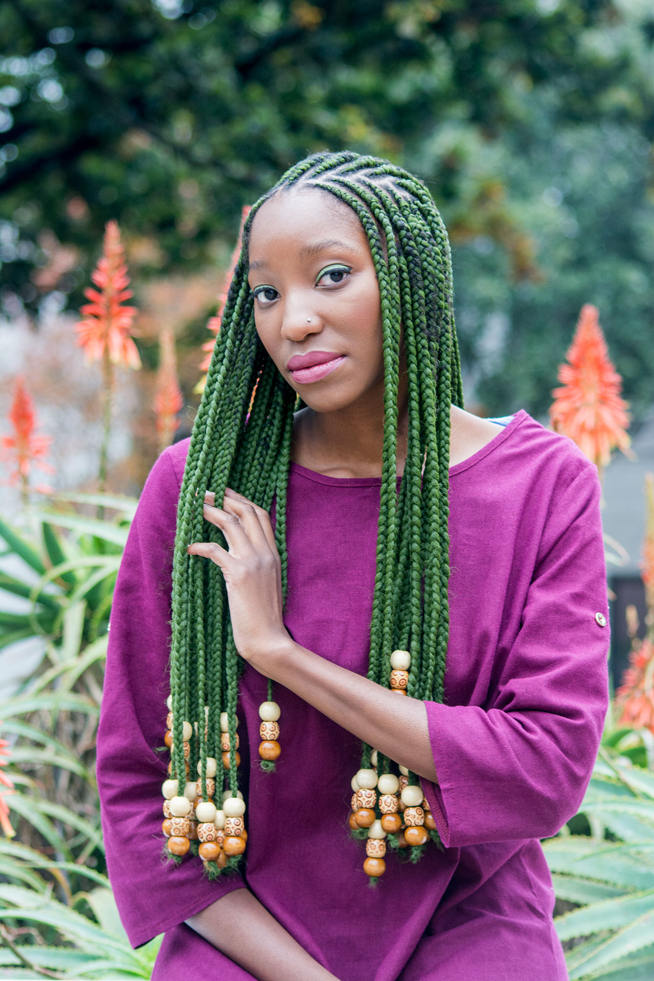 Dazzling Braids in the Color Green for Spring – A's Hair Blog