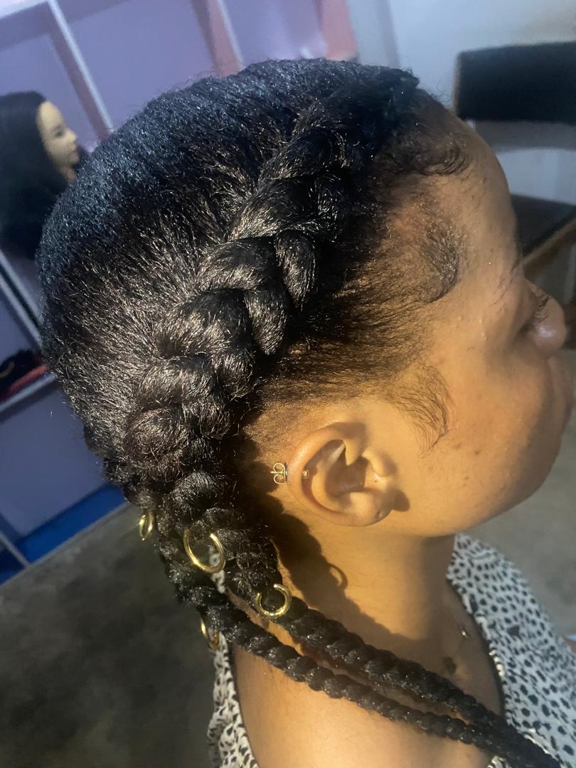 Quick and Easy: How to do 2 Big Cornrows in Minutes! – A's Hair Blog